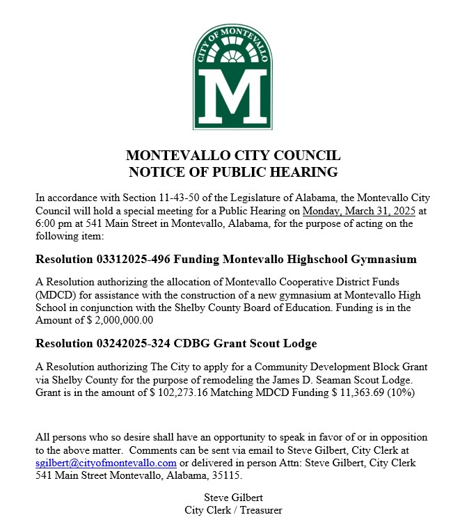 Montevallo, AL - Official City Website