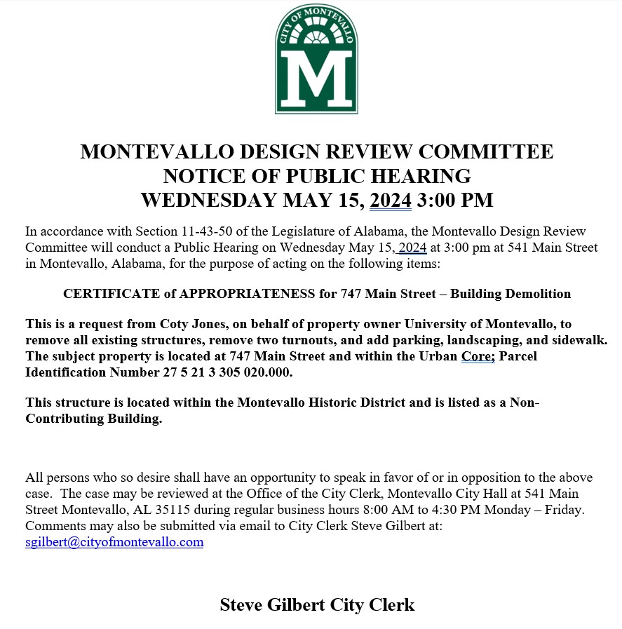 Montevallo, AL - Official City Website